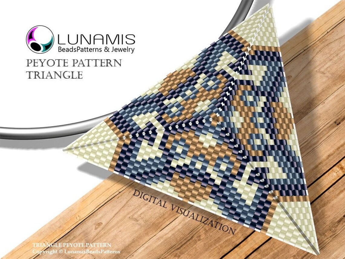 Pattern for Triangle Pendant, Peyote Patterns, Beading, Peyote Stitch ...