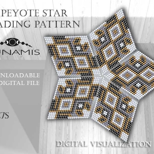 Pattern for 3d Star Peyote Pdf Patterns Beading Peyote - Etsy