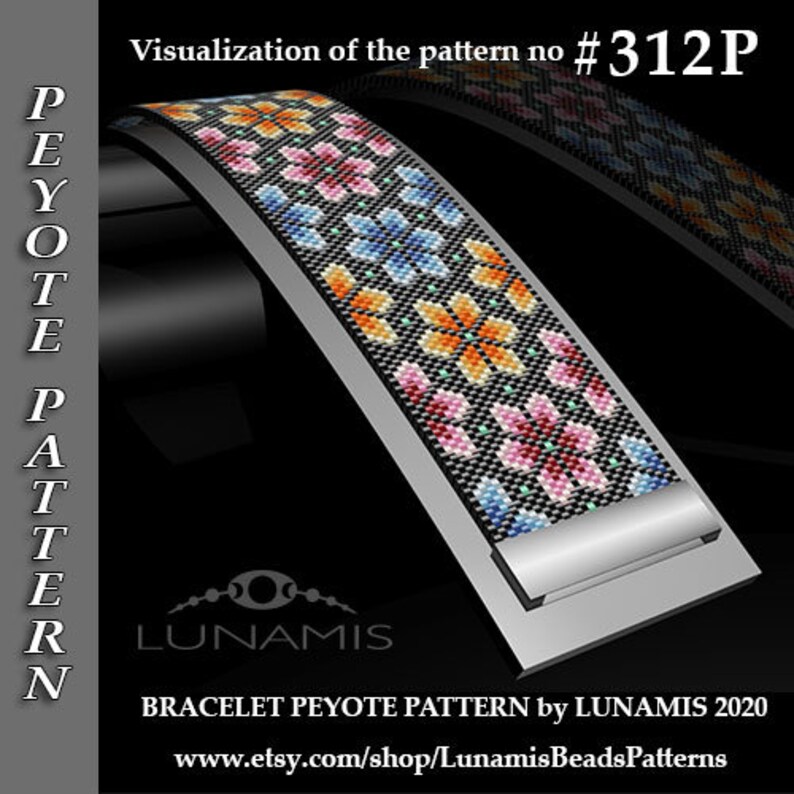 Peyote bracelet pattern odd count peyote pattern stitch | Etsy