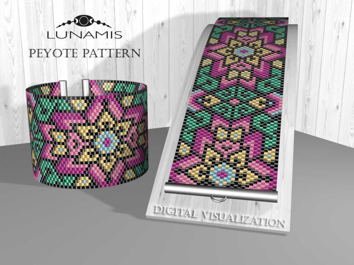 Peyote Bracelet Pattern Odd Count Peyote Pattern Stitch - Etsy