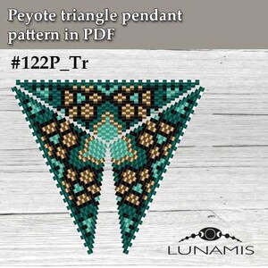 Pattern for Triangle Pendant, Peyote Patterns, Beading, Peyote Stitch ...