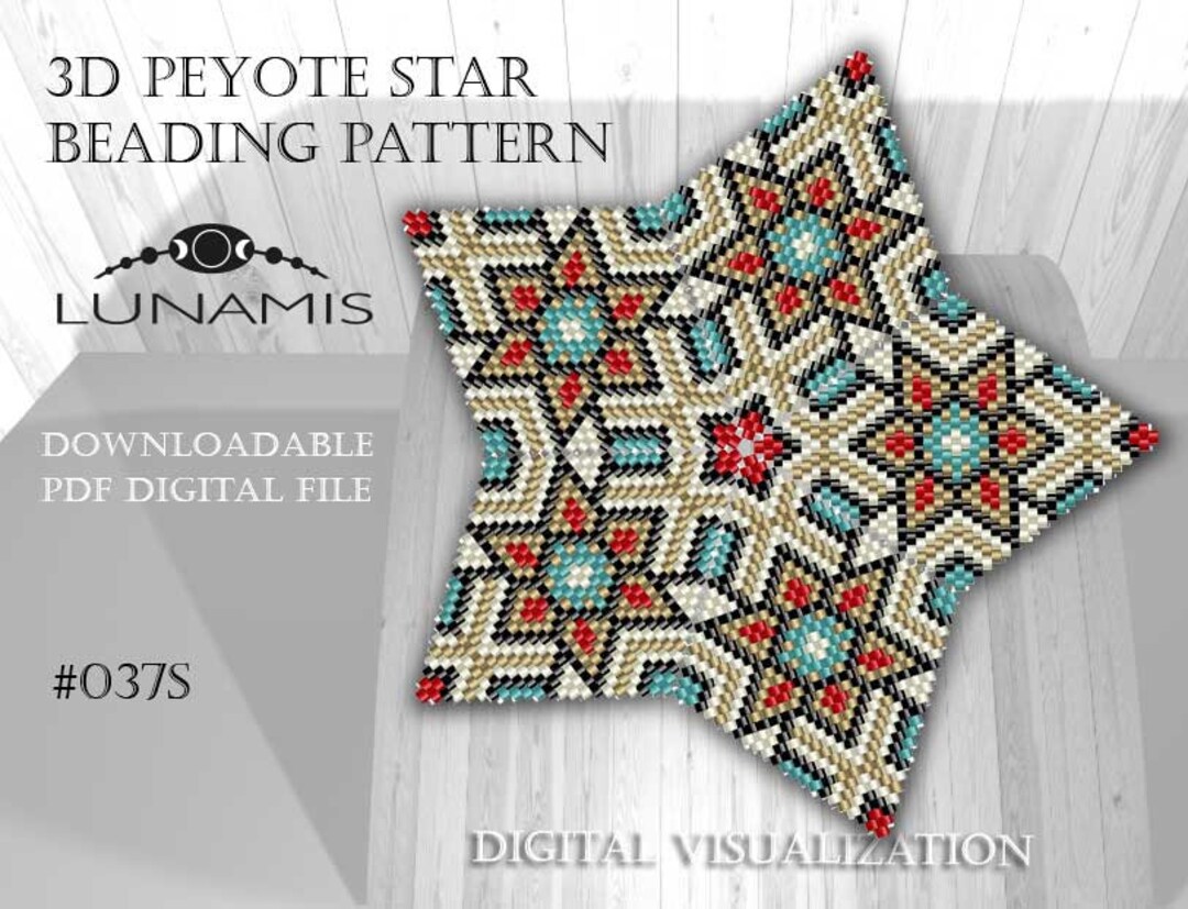 Pattern for 3d Star Peyote Pdf Patterns Beading Peyote - Etsy