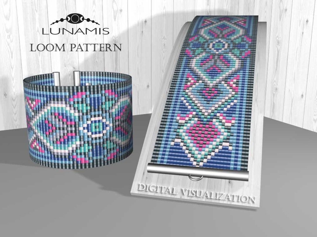 Loom Bracelet Pattern Loom Pattern Square Stitch Pattern - Etsy