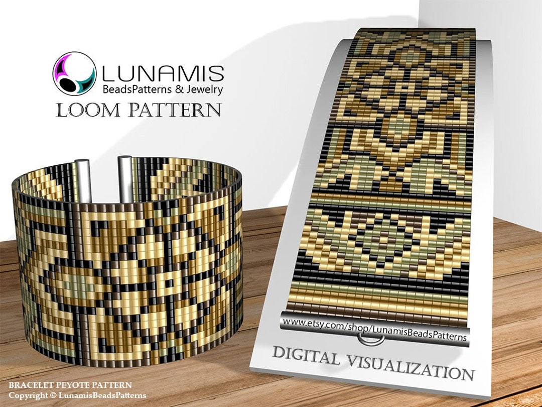 Loom Bracelet Pattern, Loom Pattern, Square Stitch Pattern, Pdf File ...