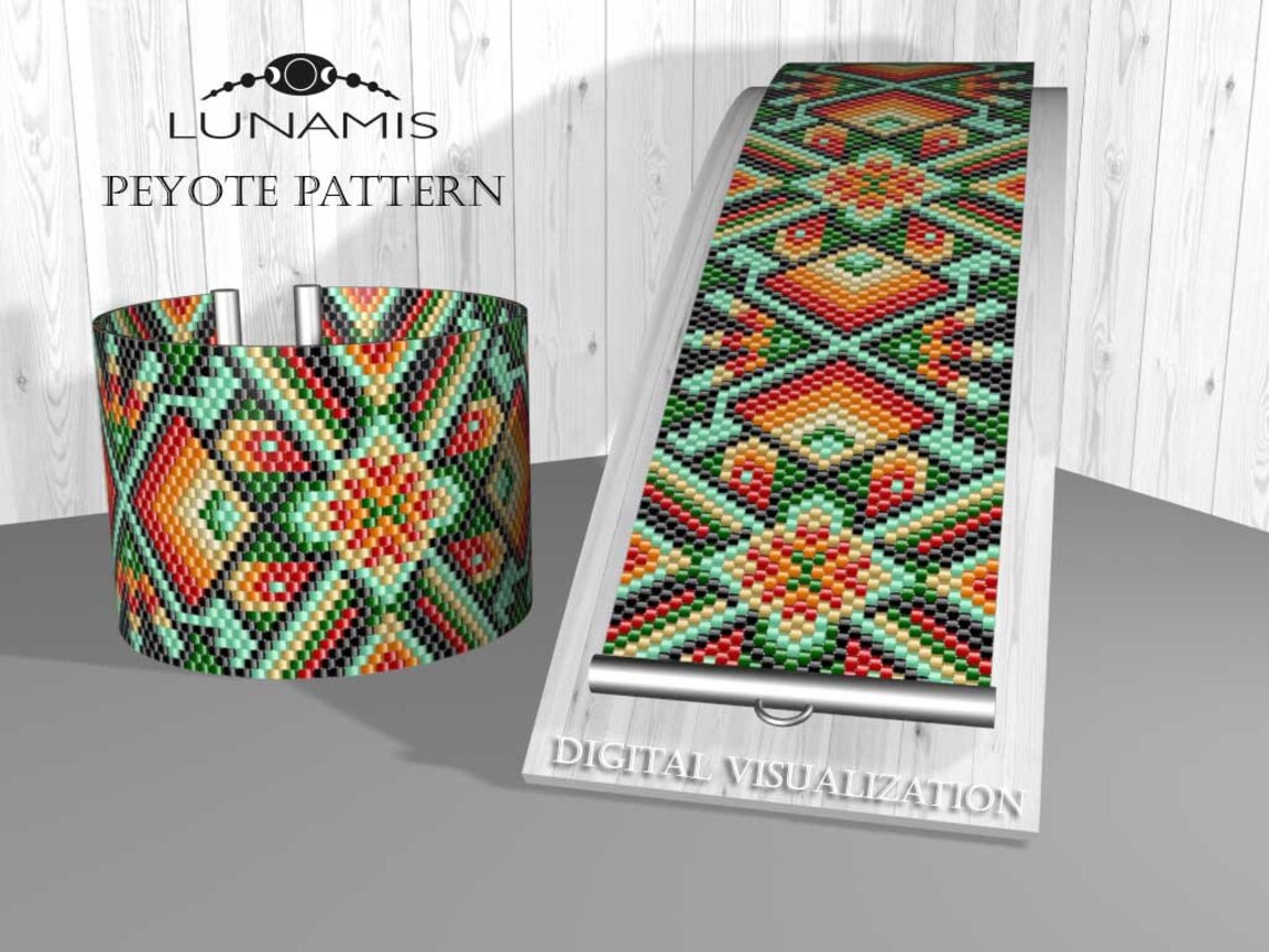 Peyote Bracelet Pattern Odd Count Peyote Pattern Stitch | Etsy