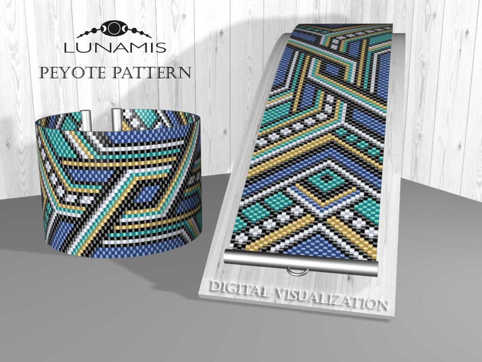 Peyote Pattern for Bead Bracelet Even Count Digital File - Etsy