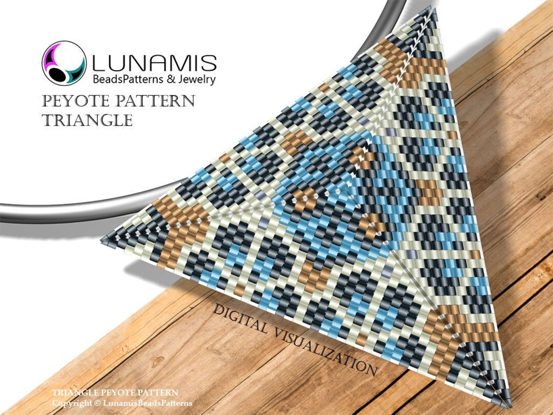 Peyote Pattern for Triangle Pendant, Bead Pattern, Peyotestitch ...