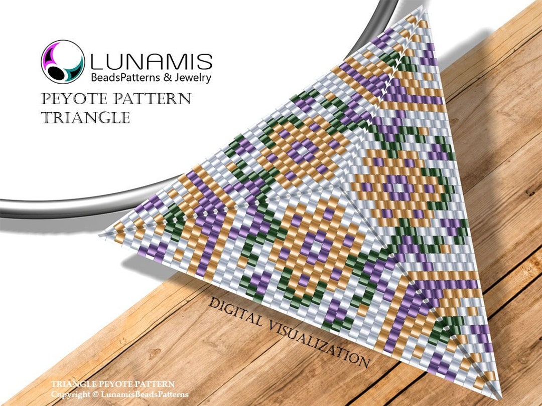Peyote Pattern for Triangle Pendant, Bead Pattern, Peyotestitch ...