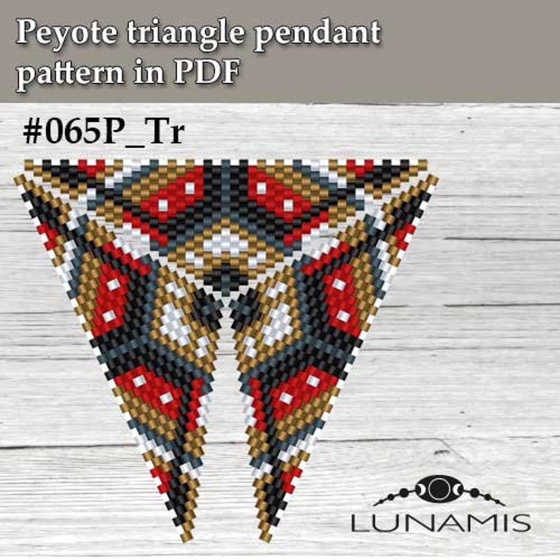 Peyote Pattern for Triangle Pendant Bead Pattern - Etsy