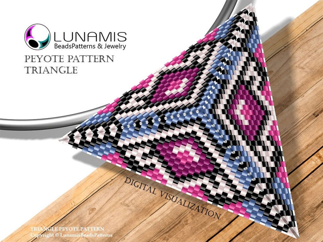 Peyote Pattern for Triangle Pendant, Bead Pattern, Peyotestitch ...