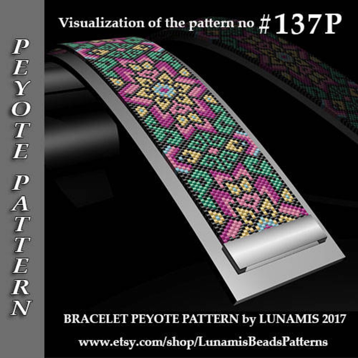 Peyote Bracelet Pattern Odd Count Peyote Pattern Stitch - Etsy