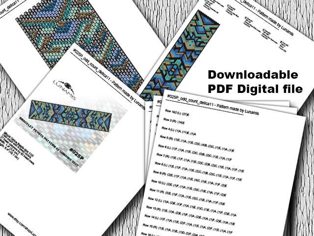 Peyote Bracelet Pattern Odd Count Peyote Pattern Stitch - Etsy