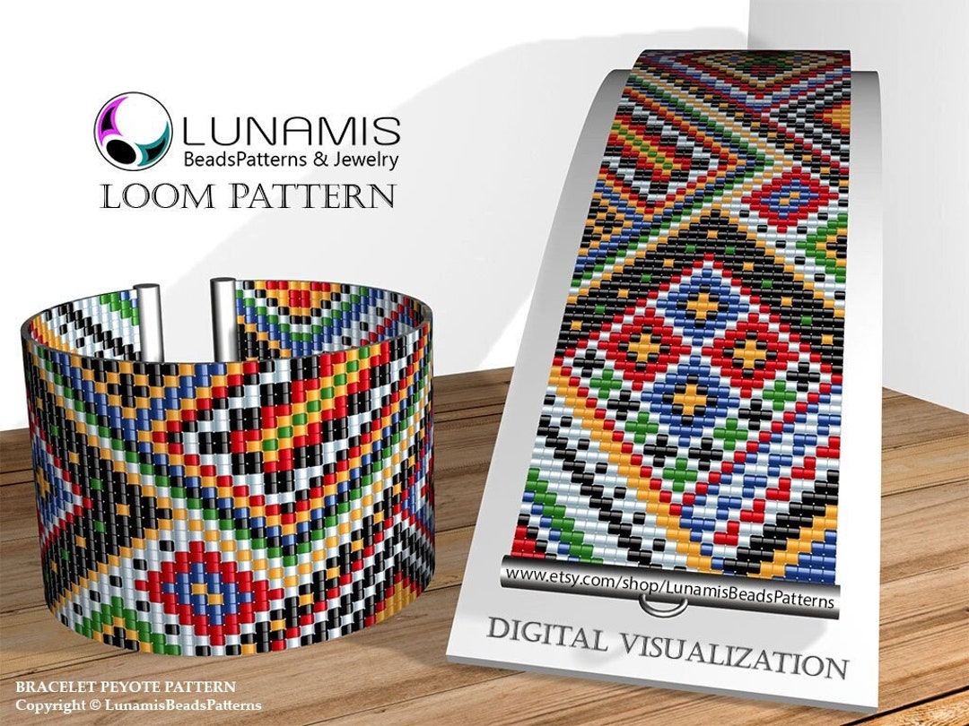 Loom Bracelet Pattern, Loom Pattern, Square Stitch Pattern, Pdf File ...