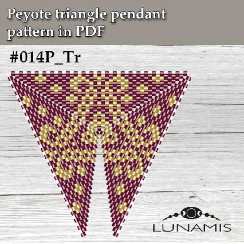 Peyote Pattern for Triangle Pendant Bead Pattern | Etsy