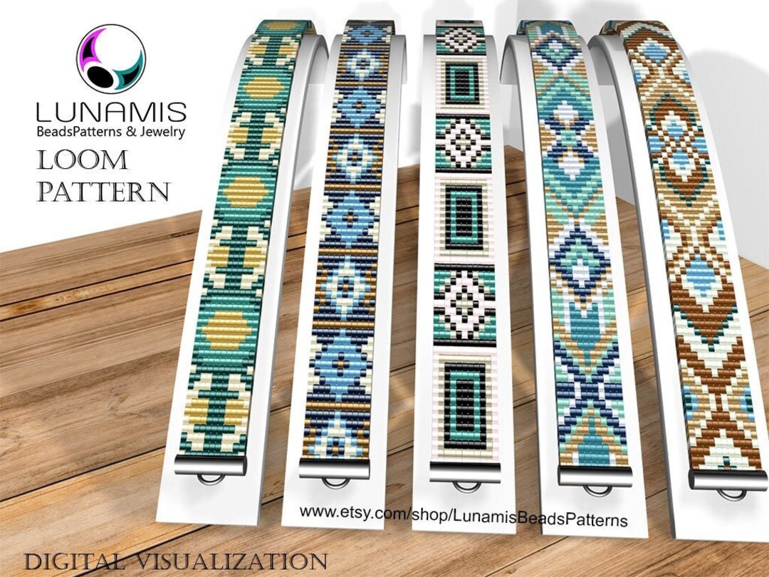 5 X Loom Bracelet Pattern Narrow Loom Pattern Loom Stitch - Etsy