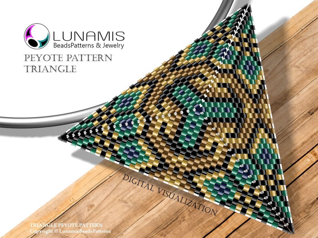 Peyote Pattern for Triangle Pendant, Bead Pattern, Peyotestitch ...