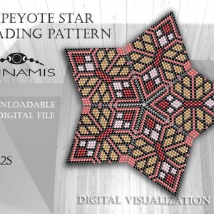 Pattern for 3d Star Peyote, Pdf Patterns, Beading, Peyote Stitch, #022 ...