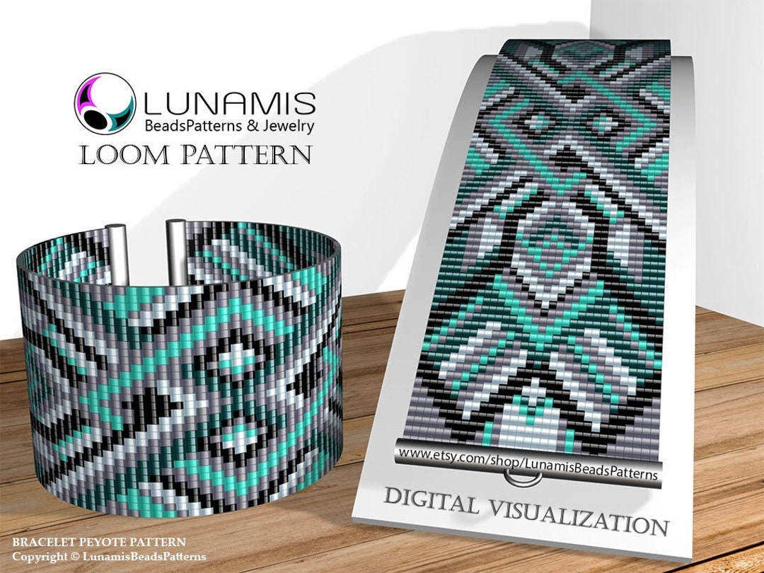 Loom Bracelet Pattern, Loom Pattern, Square Stitch Pattern, Pdf File ...