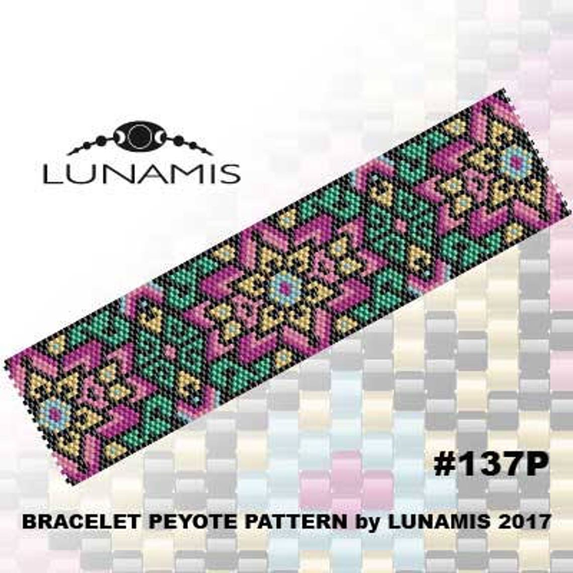 Peyote Bracelet Pattern Odd Count Peyote Pattern Stitch - Etsy