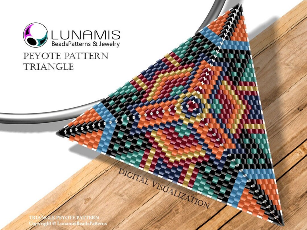 Pattern for Triangle Pendant, Peyote Patterns, Beading, Peyote Stitch ...