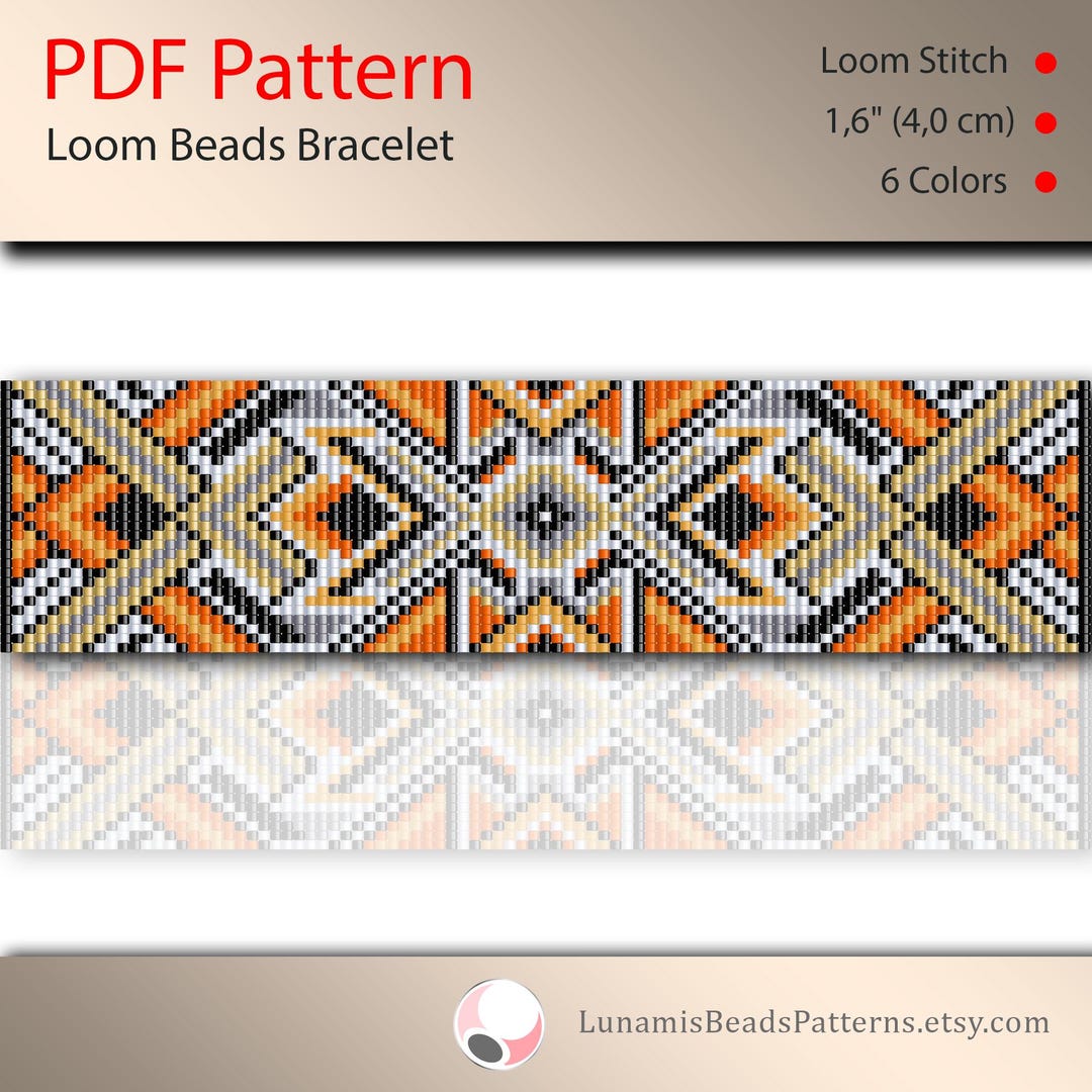 Loom Bracelet Pattern, Loom Pattern, Loom Stitch, Square Stitch Pattern ...