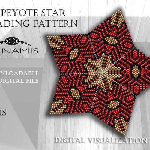 Pattern for 3d Star Peyote Pdf Patterns Beading Peyote | Etsy