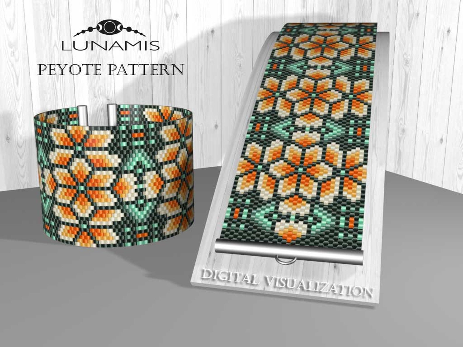 Peyote Pattern for Bead Bracelet Odd Count Peyote Digital - Etsy