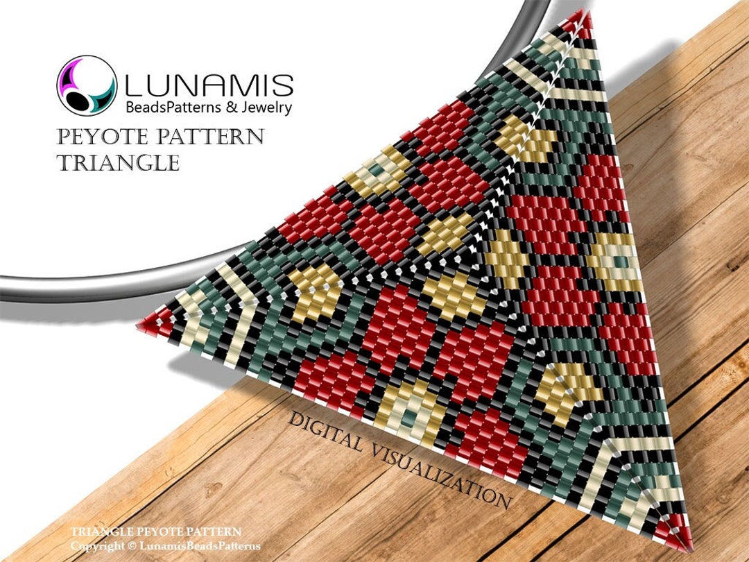 Peyote Pattern for Triangle Pendant, Bead Pattern, Peyotestitch ...