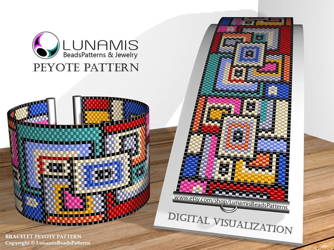Peyote Bracelet Pattern Odd Count Peyote Pattern Stitch - Etsy