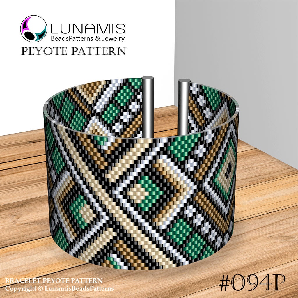 Peyote Bracelet Pattern Even Count Peyote Pattern Stitch - Etsy
