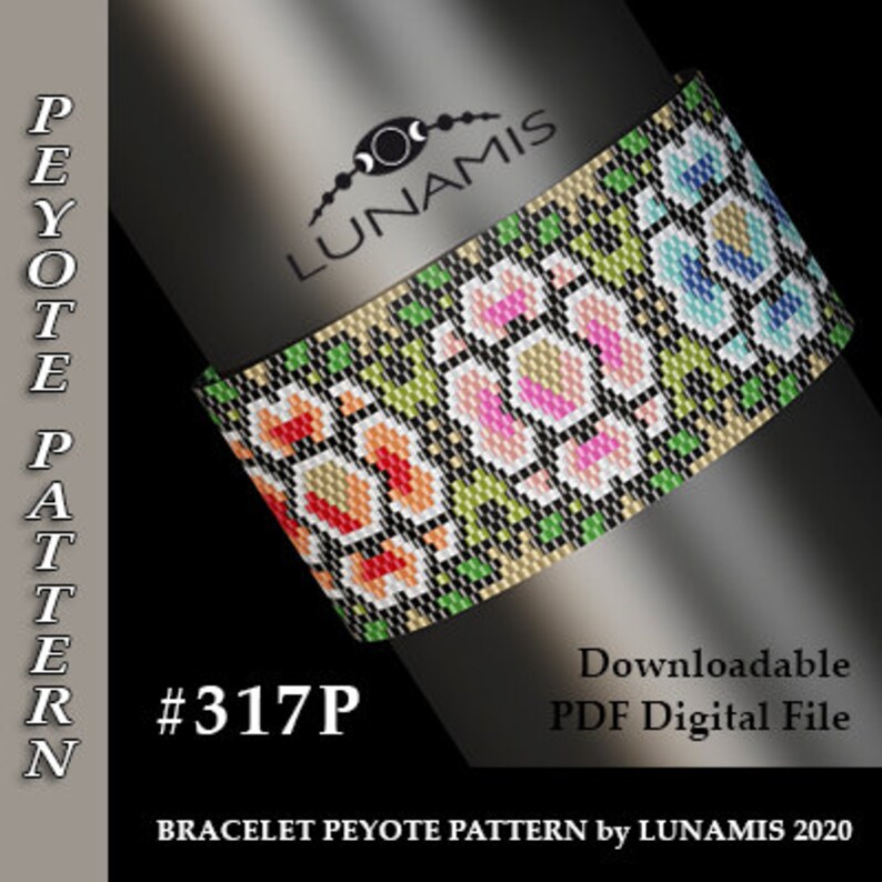 Peyote Bracelet Pattern Odd Count Peyote Pattern Stitch | Etsy