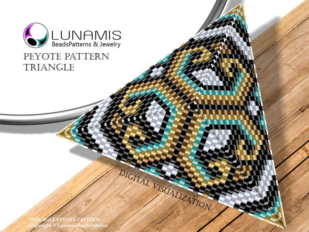 Peyote Pattern for Triangle Pendant, Bead Pattern, Peyotestitch ...