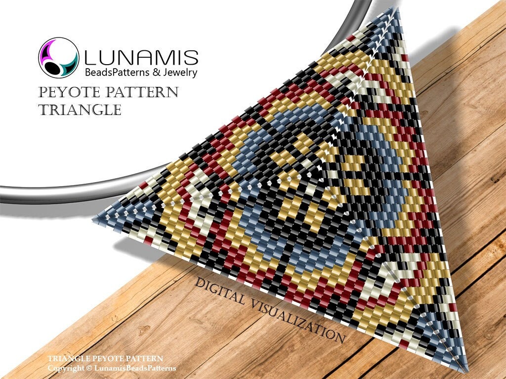 Peyote Pattern for Triangle Pendant, Bead Pattern, Peyotestitch ...