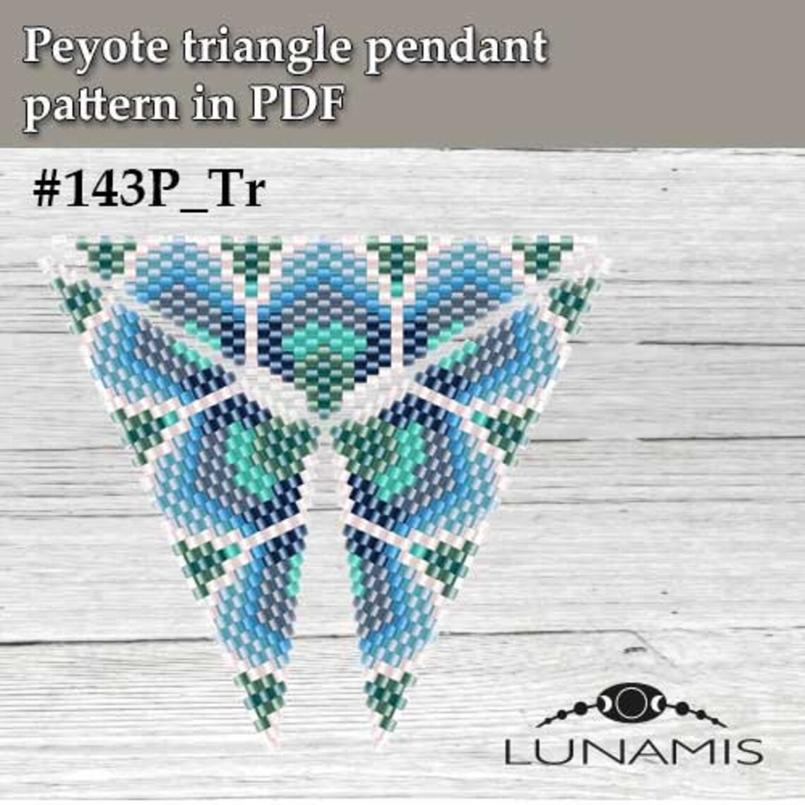 Pattern for Triangle Pendant Peyote Patterns Beading Peyote - Etsy