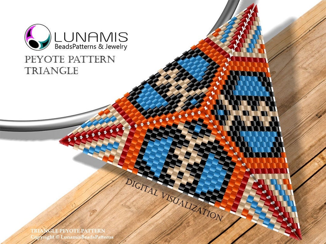 Peyote Pattern for Triangle Pendant, Bead Pattern, Peyotestitch ...