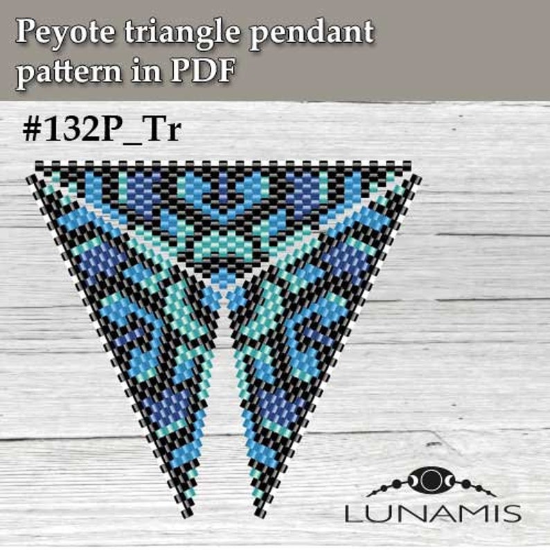 Pattern for Triangle Pendant Peyote Patterns Beading Peyote - Etsy