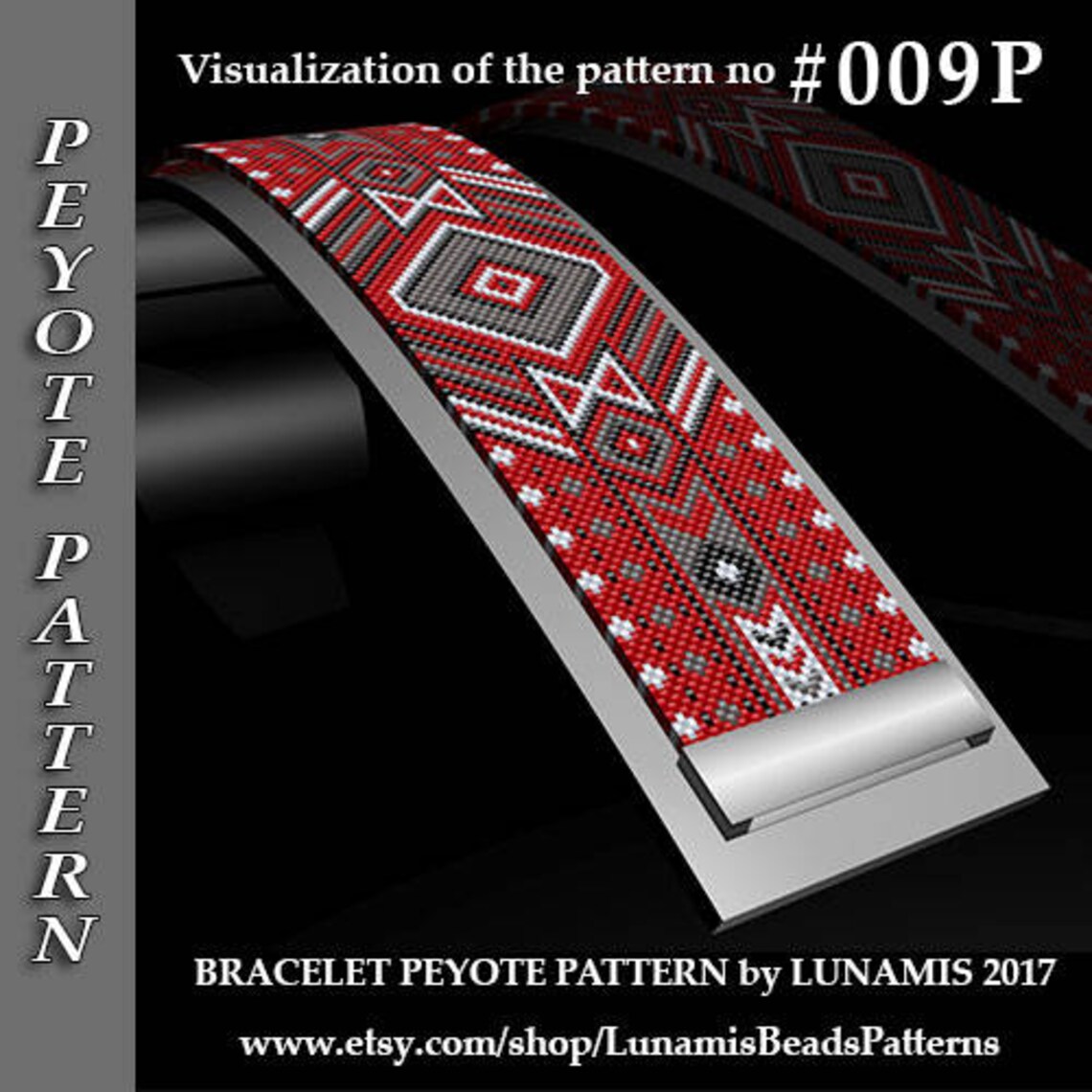 Peyote bracelet pattern odd count peyote pattern stitch | Etsy