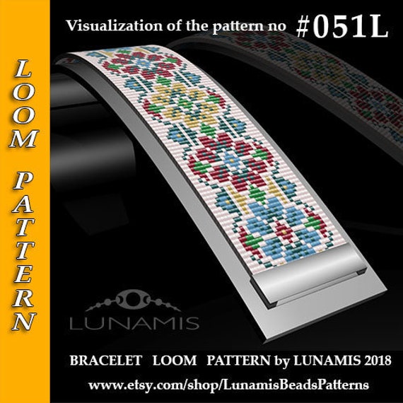 Loom bracelet pattern loom pattern square stitch pattern