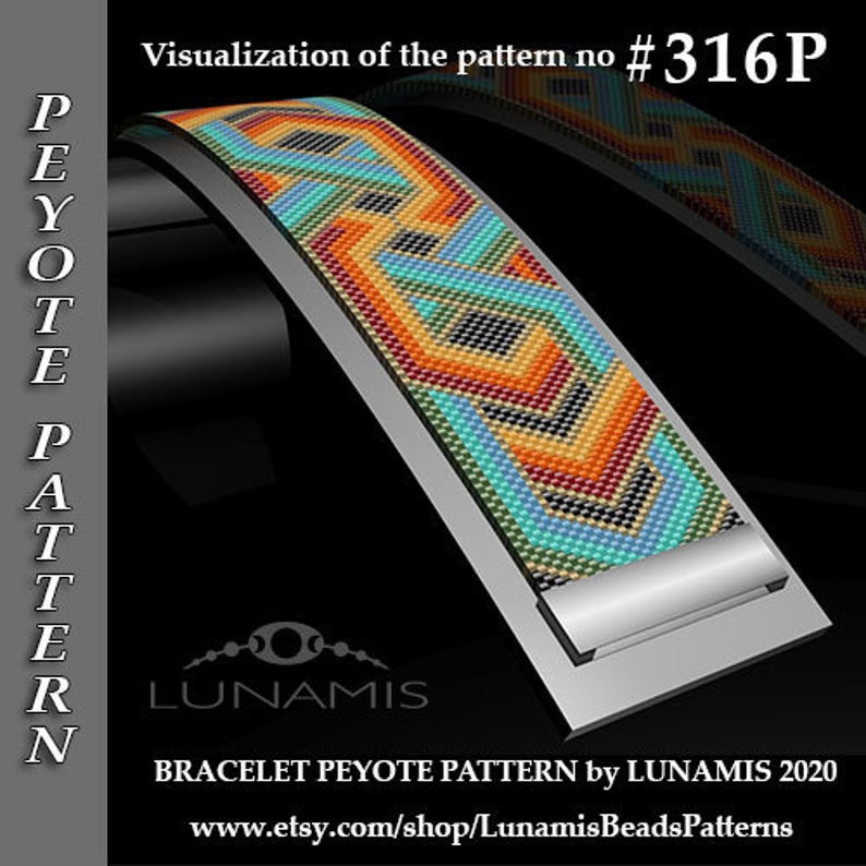 Peyote Bracelet Pattern Odd Count Peyote Pattern Stitch | Etsy