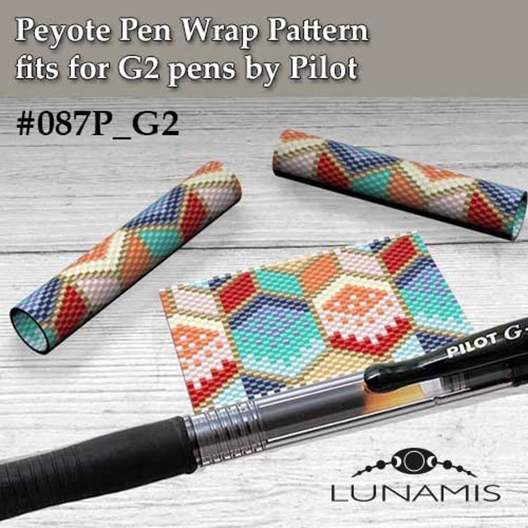 Peyote Pen Cover Patterns, Pattern for G2 Pen by Pilot, Pen Wrap ...