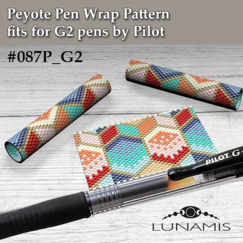 Peyote Pen Cover Patterns, Pattern for G2 Pen by Pilot, Pen Wrap ...