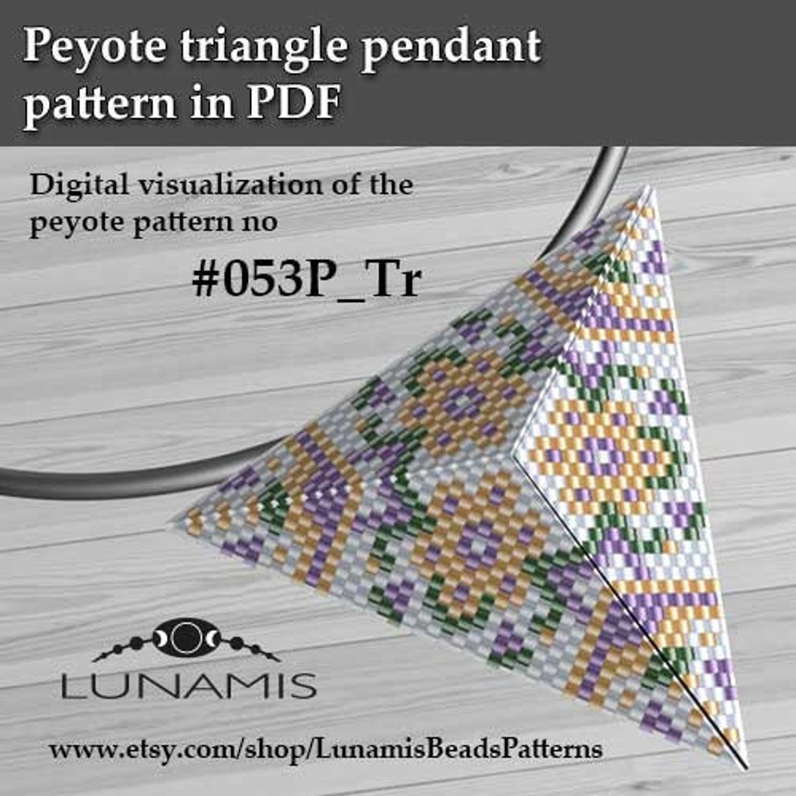 Peyote Pattern for Triangle Pendant Bead Pattern - Etsy