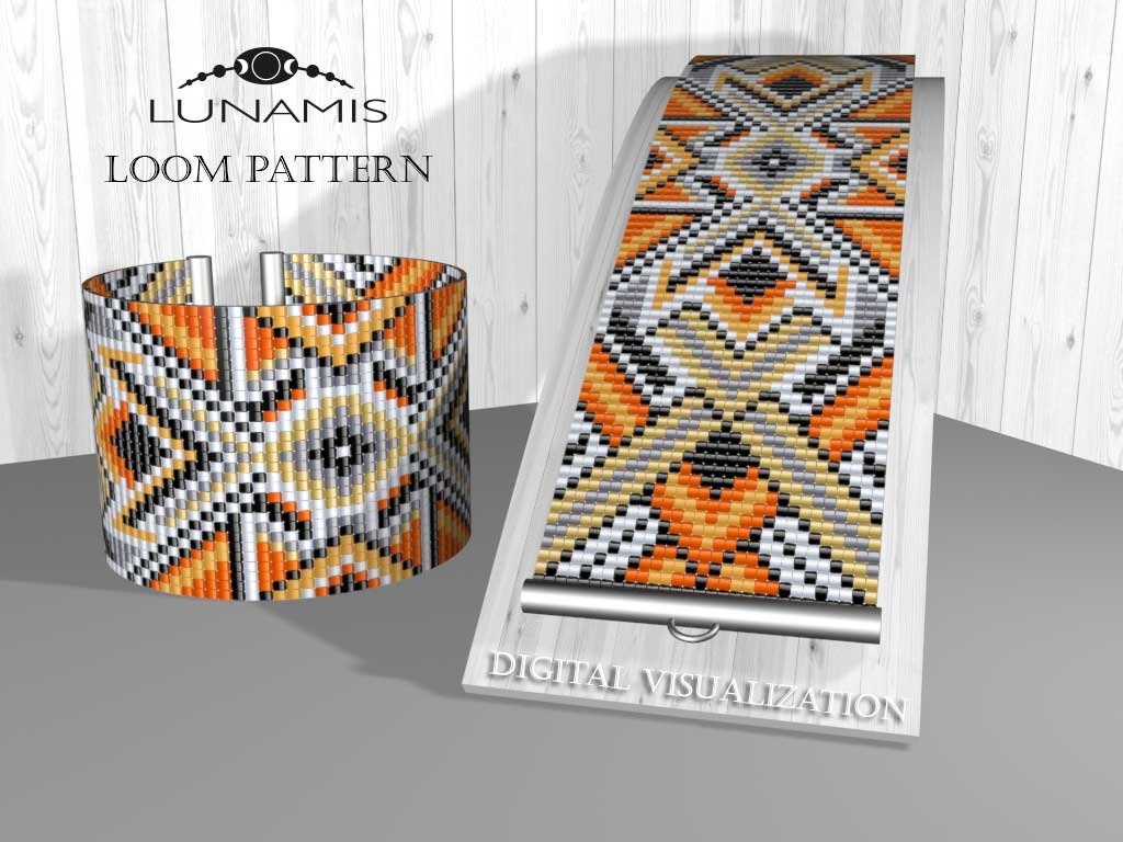 Loom bracelet pattern loom pattern loom stitch square | Etsy