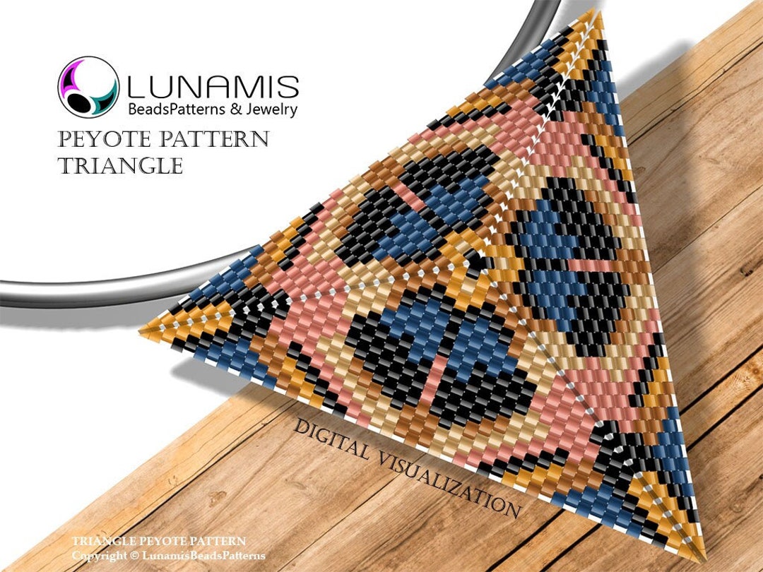 Pattern for Triangle Peyote Pendant, Bead Pattern, Peyotestitch ...