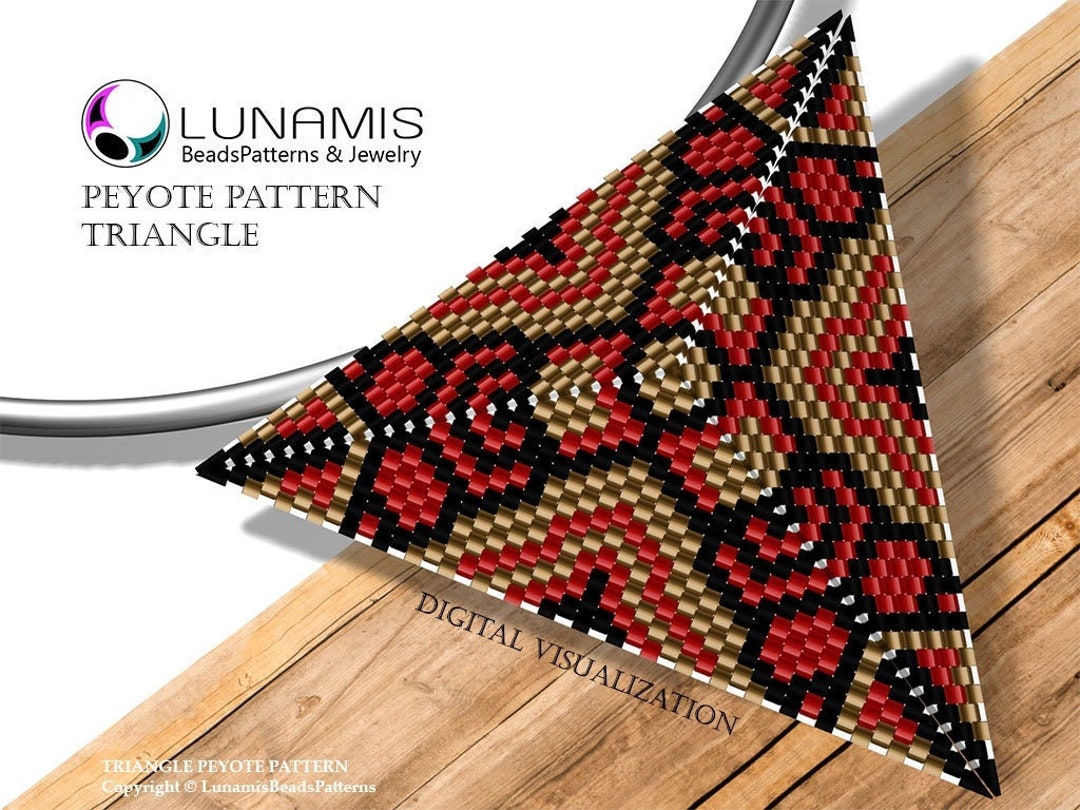 Pattern for Triangle Pendant, Peyote Patterns, Beading, Peyote Stitch ...