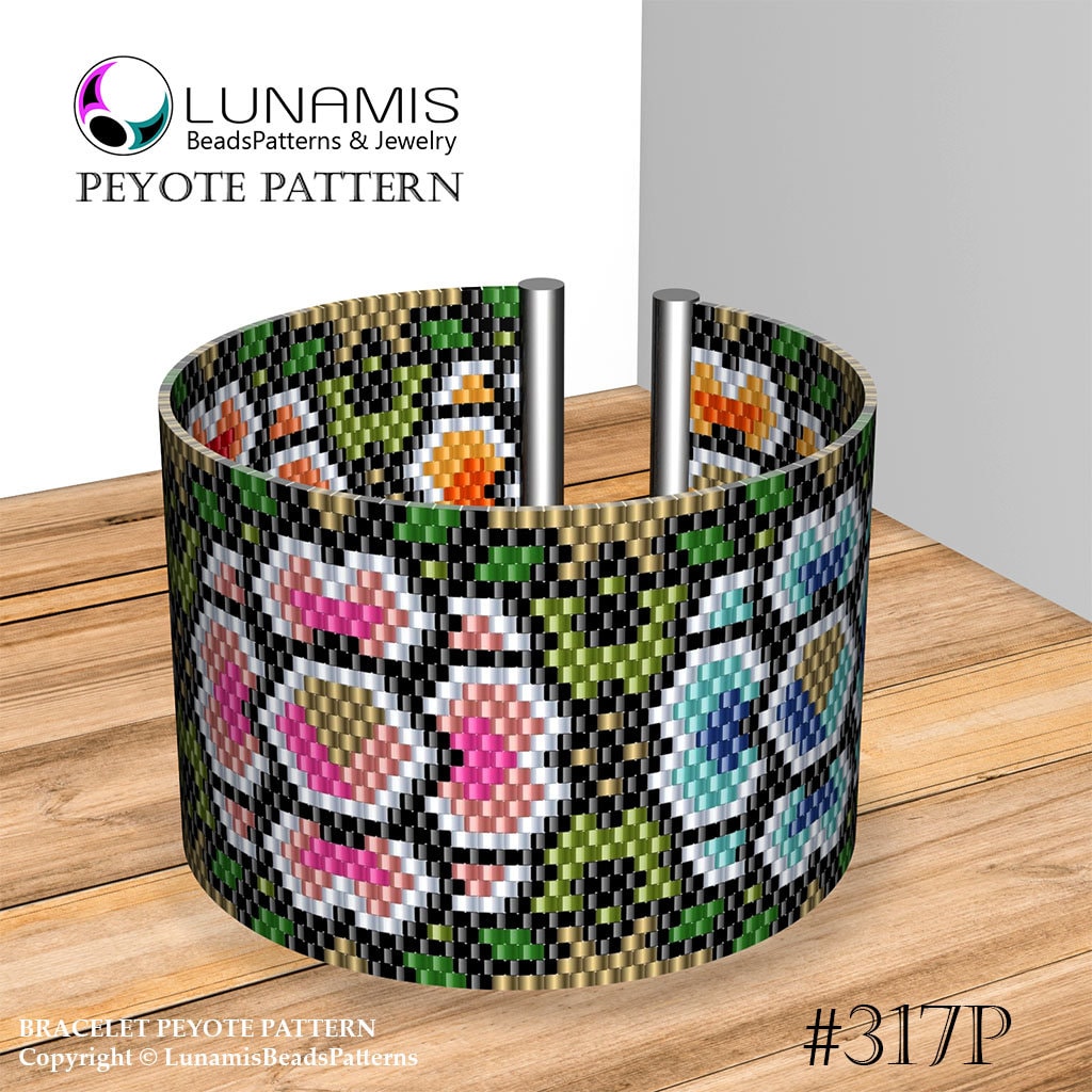 Peyote Bracelet Pattern Odd Count Peyote Pattern Stitch - Etsy