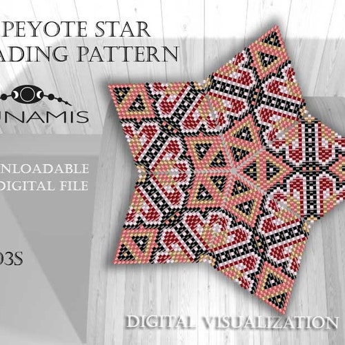 Pattern for 3d Star Peyote Pdf Patterns Beading Peyote - Etsy