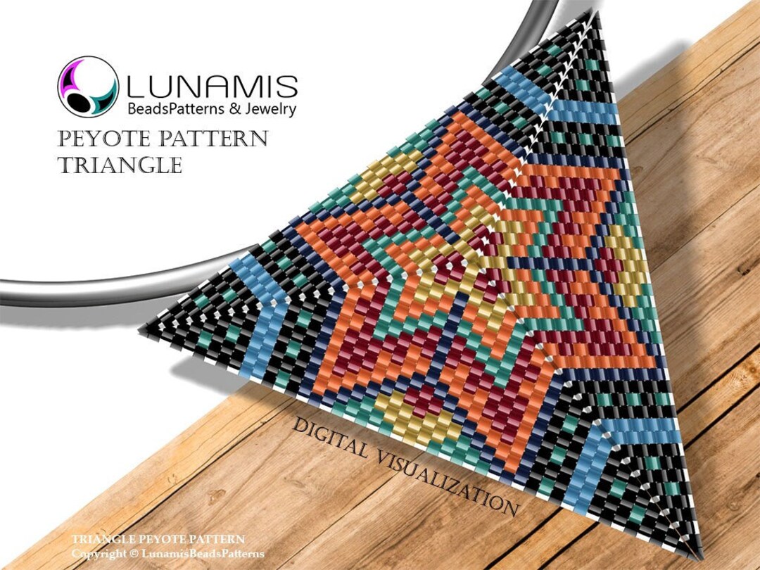Pattern for Triangle Pendant, Peyote Patterns, Beading, Peyote Stitch ...