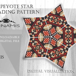 Pattern for 3d Star Peyote, Pdf Patterns, Beading, Peyote Stitch, #041 ...