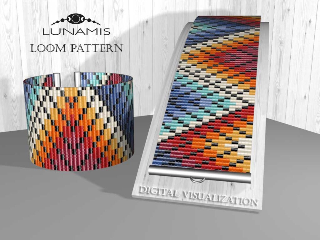 Loom Bracelet Pattern Loom Pattern Square Stitch Pattern - Etsy
